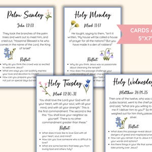 Holy Week Scripture Cards for Family Devotional Time Easter Story Cards ...