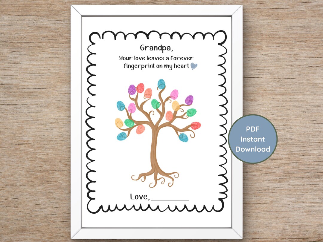 Fingerprint Craft Christian Grandparents Day Bible Verse Sunday School ...