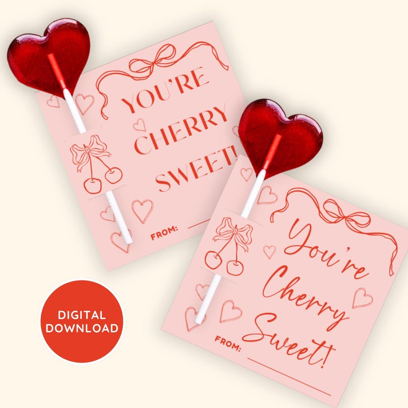 Printable Lollipop Cherry - Etsy