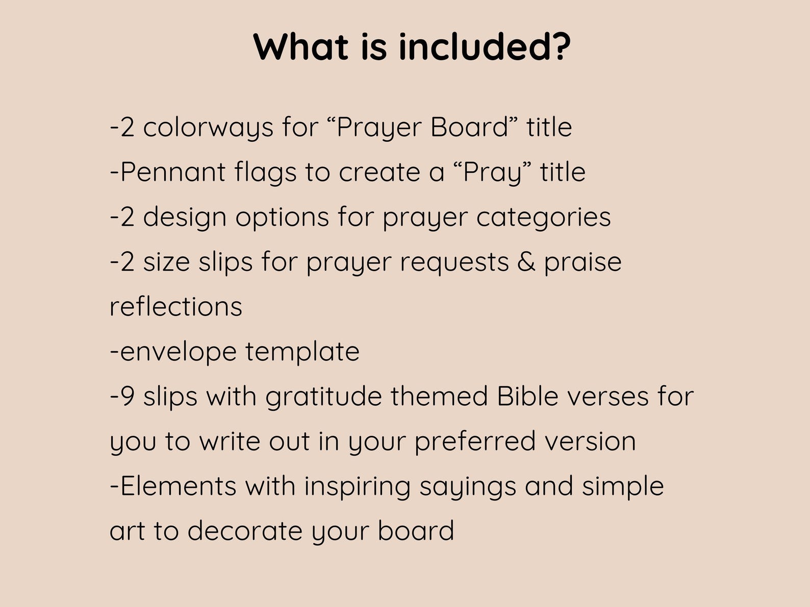 Gratitude Prayer Board, Prayer Board Kit for Women, Christian Bulletin ...