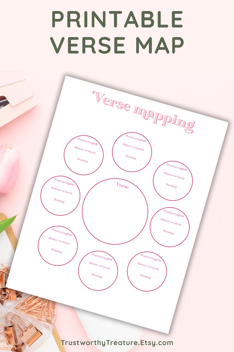 Daily Verse Mapping Template Bible Study Guide for Beginner Bible ...