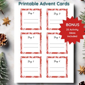 Advent Activity Cards, Advent Calendar Printable, Christmas Advent ...