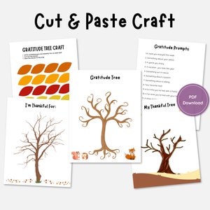 Gratitude Tree Craft Activity for Kids, Printable Thankful Tree ...