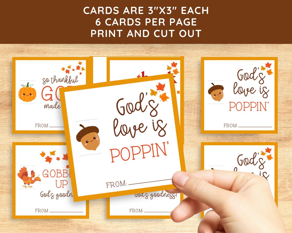 Thanksgiving Christian Fall Lollipop Holder Party Favor Classmate ...
