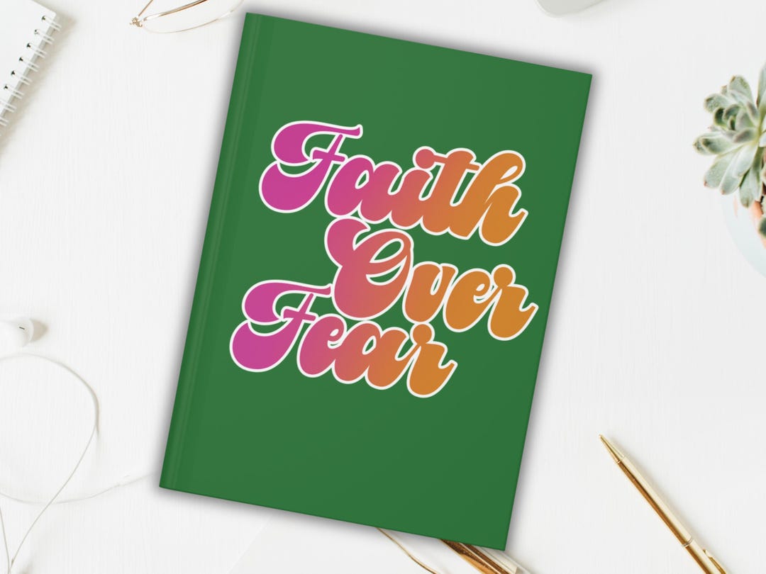 Faith Over Fear Devotional Prayer Journal Gift for Mentor Roommate ...
