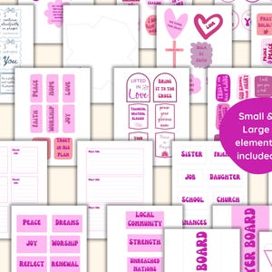 Pink Prayer Board Starter Kit for Women Prayer Pink Collage Vision Kit ...