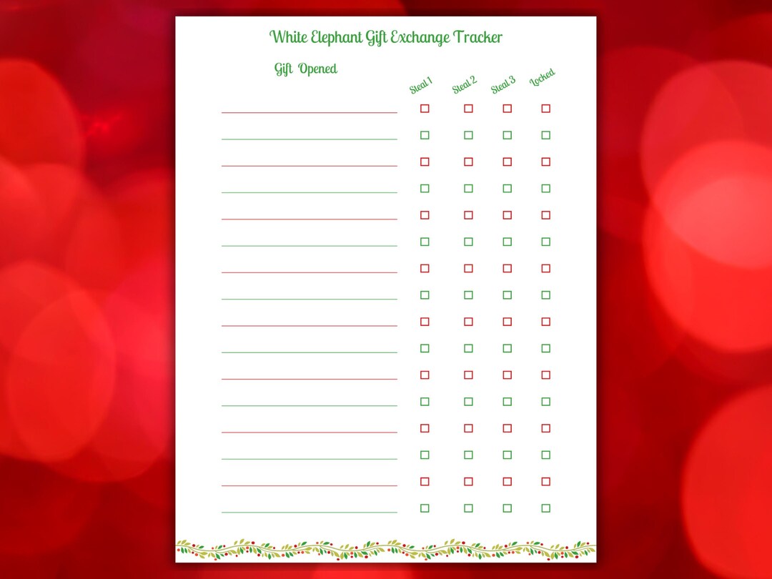 Christmas Gift Exchange Game, White Elephant Christmas Gift Game ...