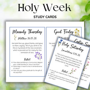 Holy Week Scripture Cards for Family Devotional Time Easter Story Cards ...