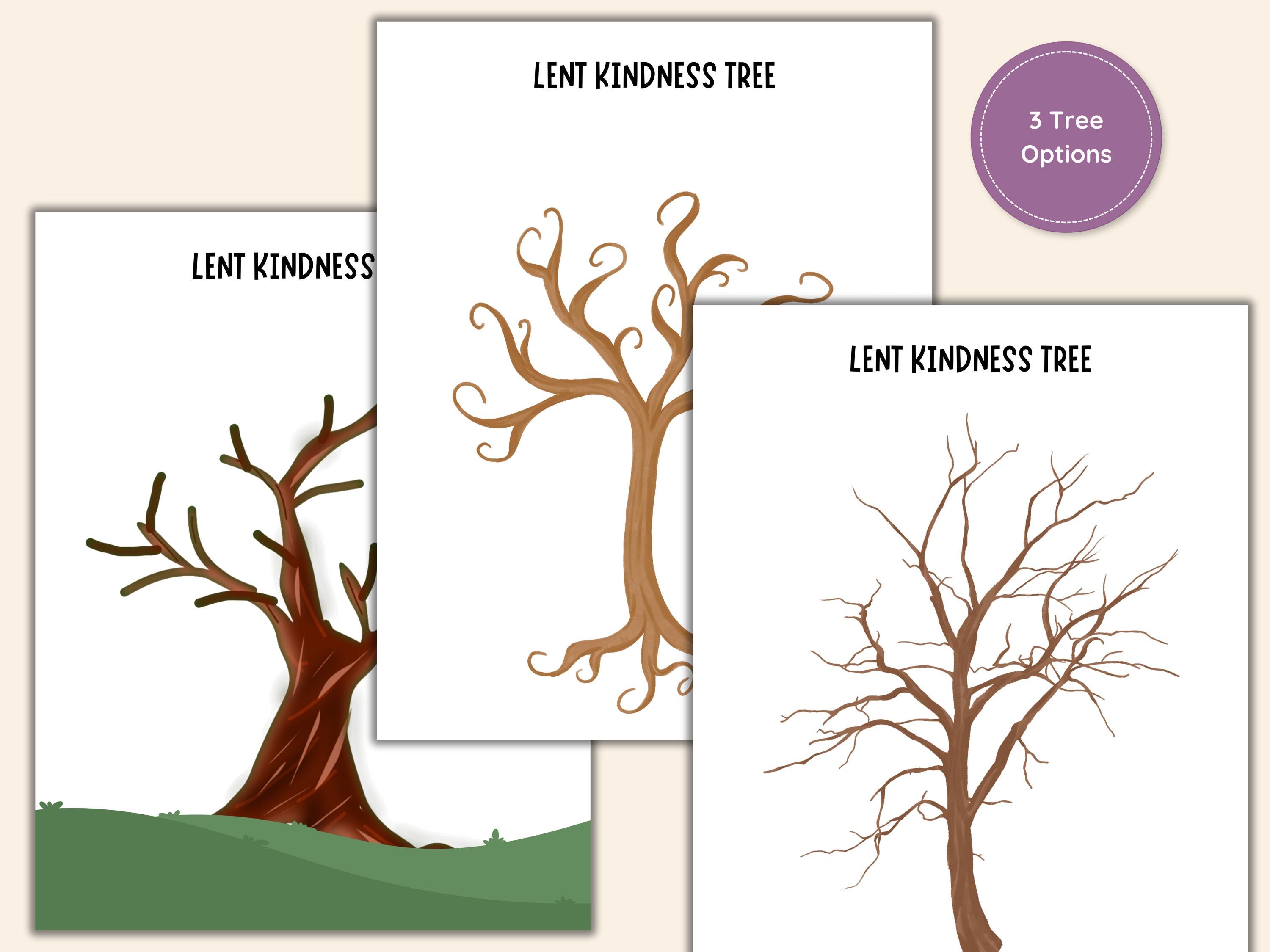 Kids Lent Kindness Tree Craft Activity, Sunday School Craft, Kindness ...