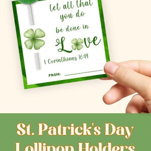 Christian St Patrick's Day Lollipop Holder Religious Saint Patricks ...