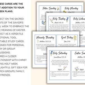 Holy Week Scripture Cards for Family Devotional Time Easter Story Cards ...