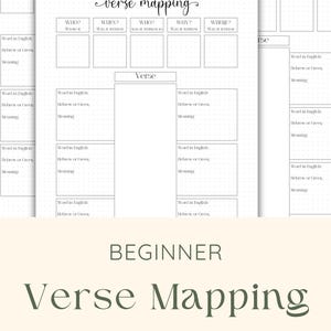 Bible Verse Mapping Template Beginner Bible Worksheet Bible Study Guide ...