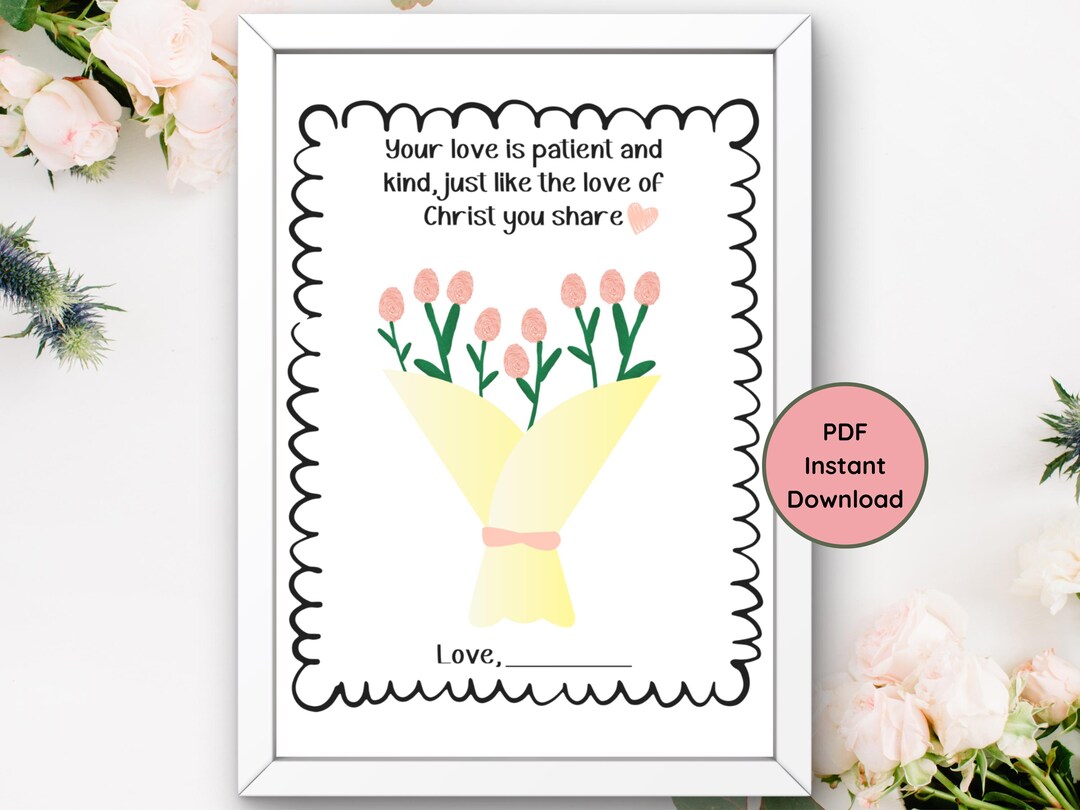 Fingerprint Craft Christian Mothers Day Bible Verse Sunday School ...