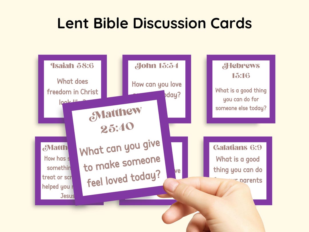 Kids Lent Scripture Cards, Easter Advent Countdown Calendar, Holy Week ...