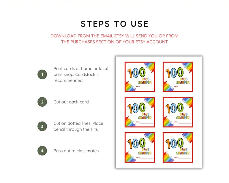 100th Day of School Pencil Gift Tag 100 Days Sharper Classroom Treat ...