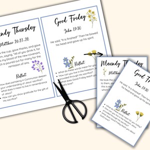 Holy Week Scripture Cards for Family Devotional Time Easter Story Cards ...