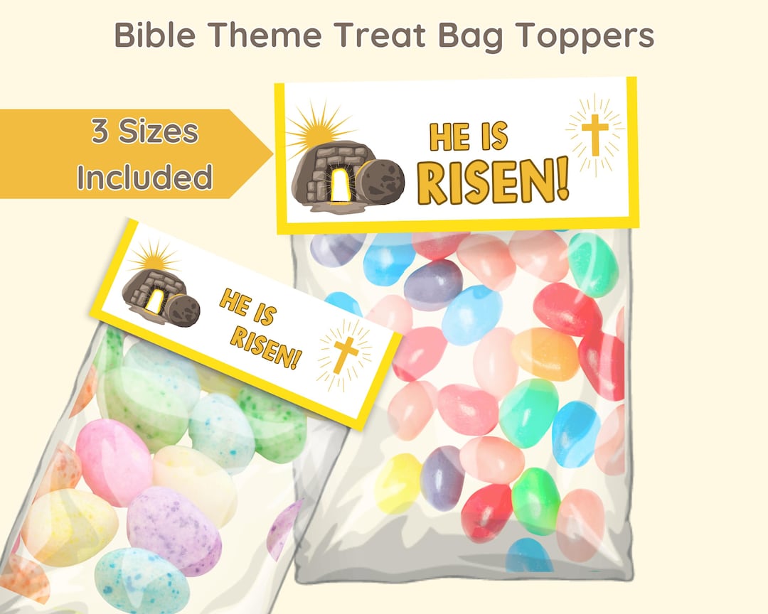 Christian Easter Treat Bag Topper, Resurrection Sunday Class Treat Gift ...