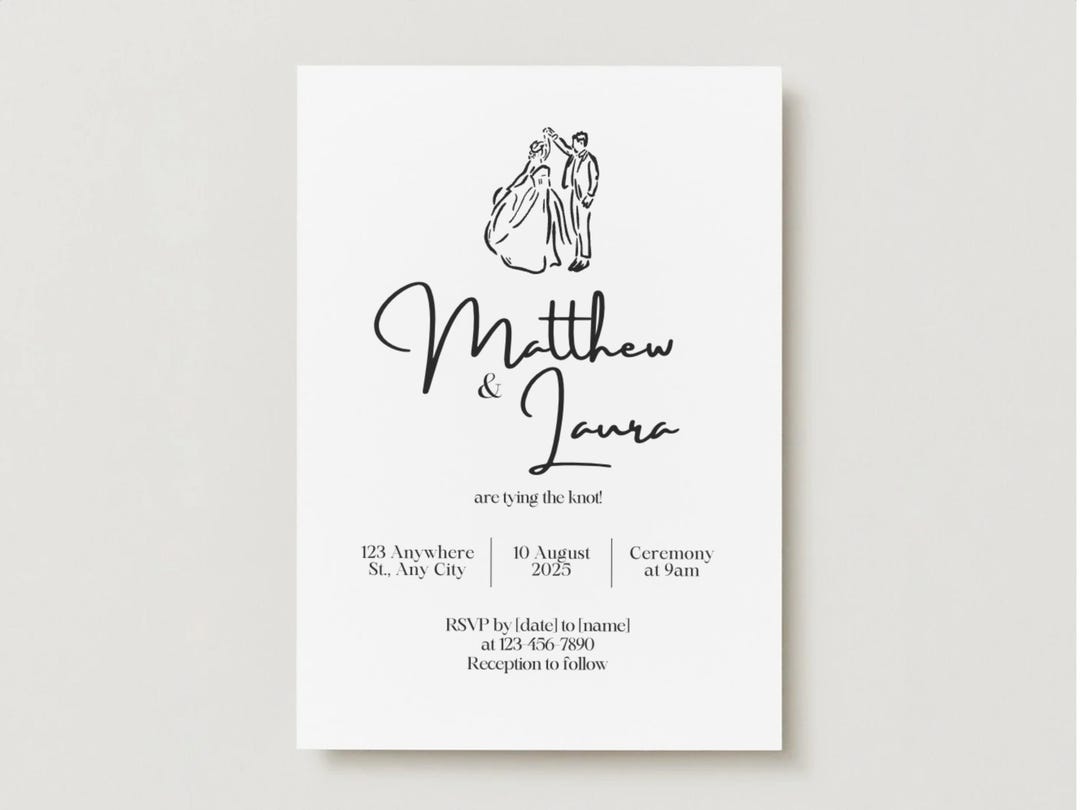 Dancing Wedding Invitation Template | Fun Reception Party Invite ...