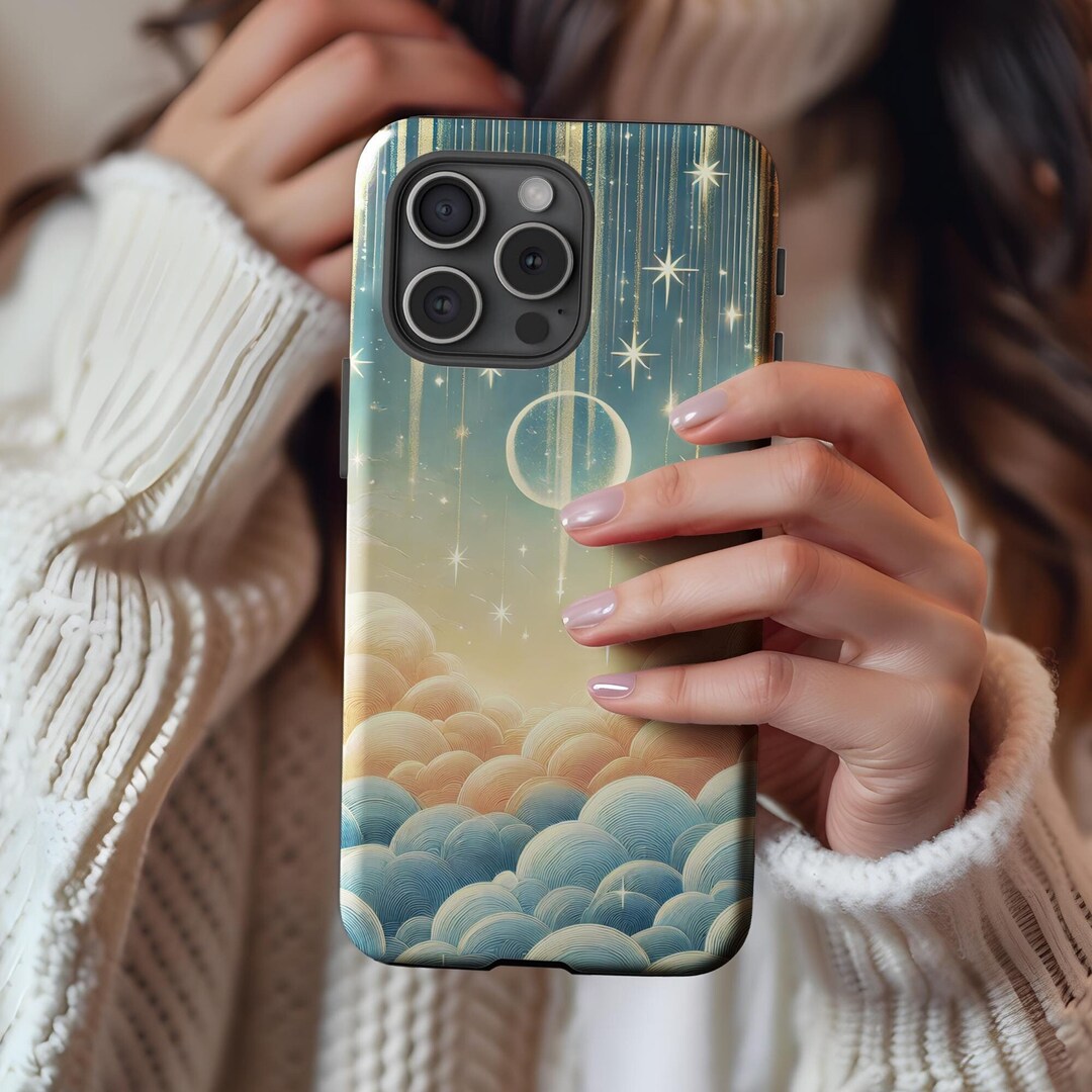 Celestial Starry Sky Phone Case Dreamy Pastel Cloud iPhone Cover ...