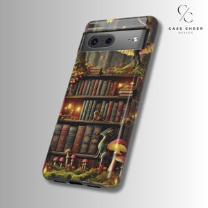 Fantasy Bookshelf Phone Case: Mystical Dragon Forest Design - Etsy