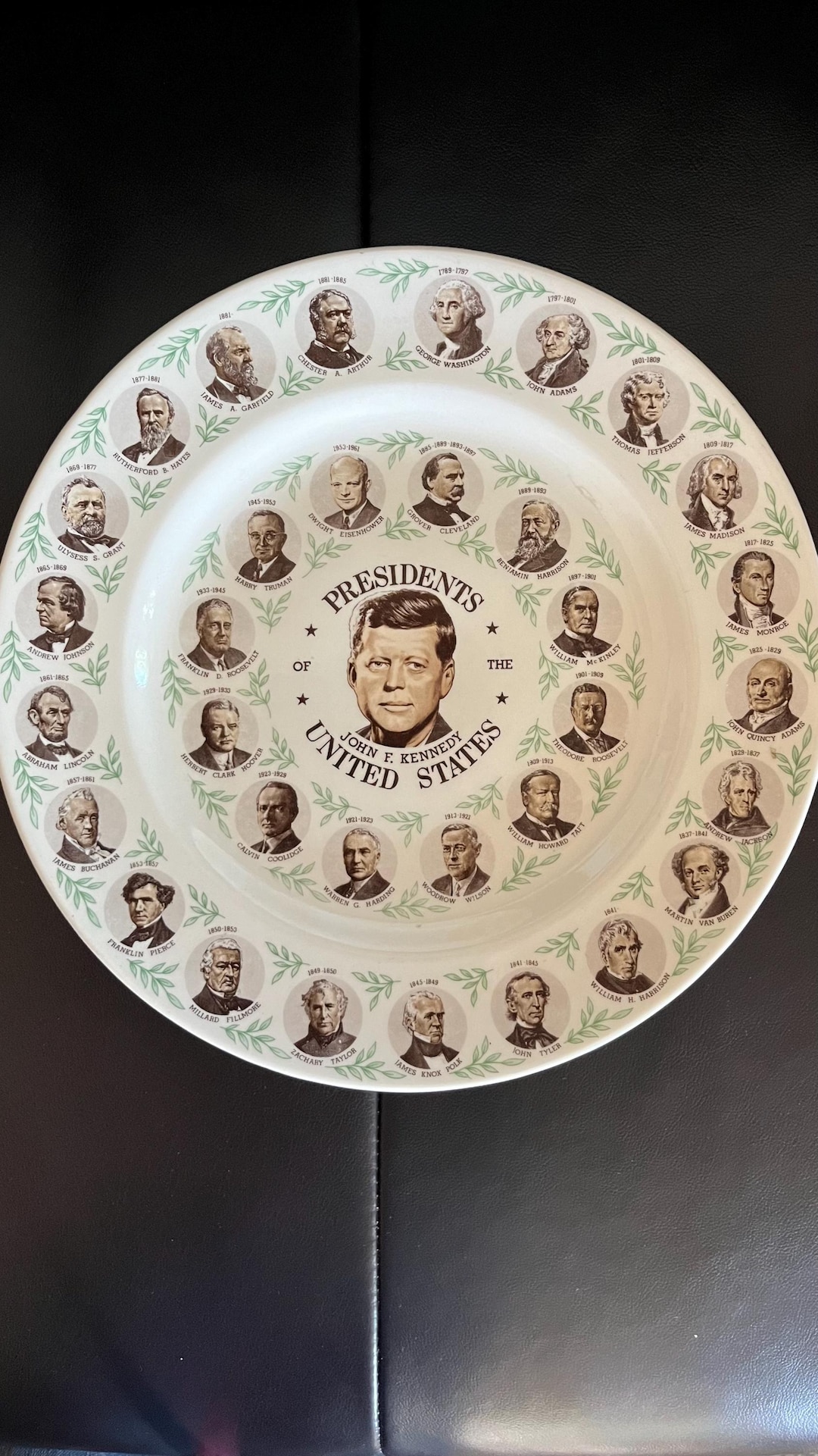 Presidents USA JFK Decorative Plate - Etsy
