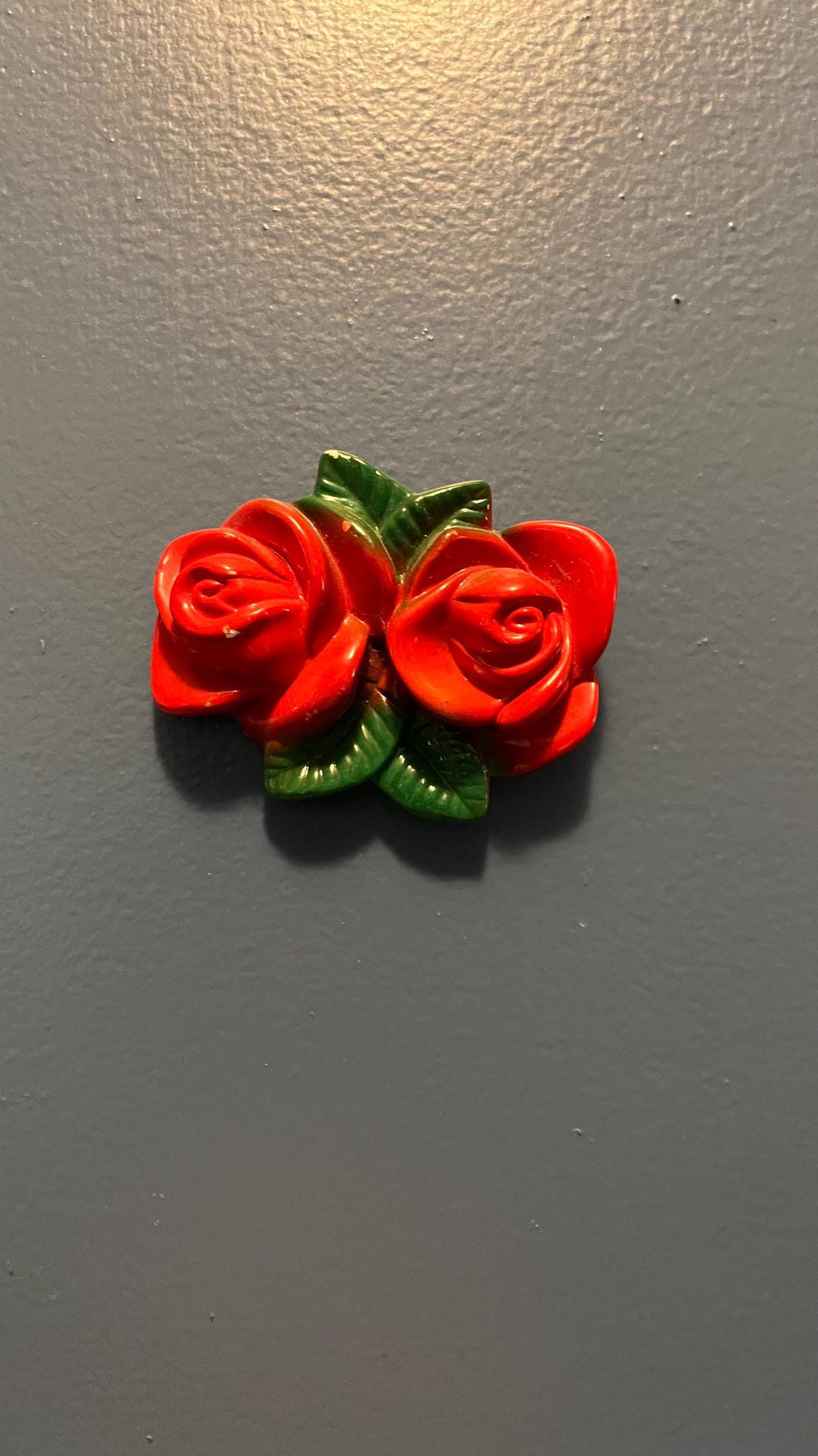 Red Rose Vintage Ceramic Wall Art - Etsy