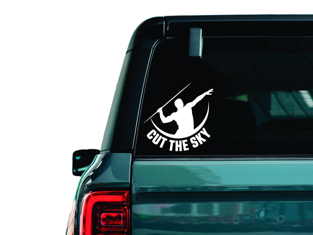 Javelin Thrower Decal, Track and Field Athlete Sticker, Javelin Athlete ...