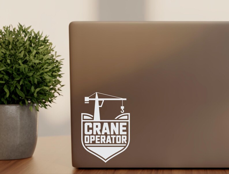 Crane Operator Vinyl Decal – Heavy Lifting Sticker for Crane Drivers ...