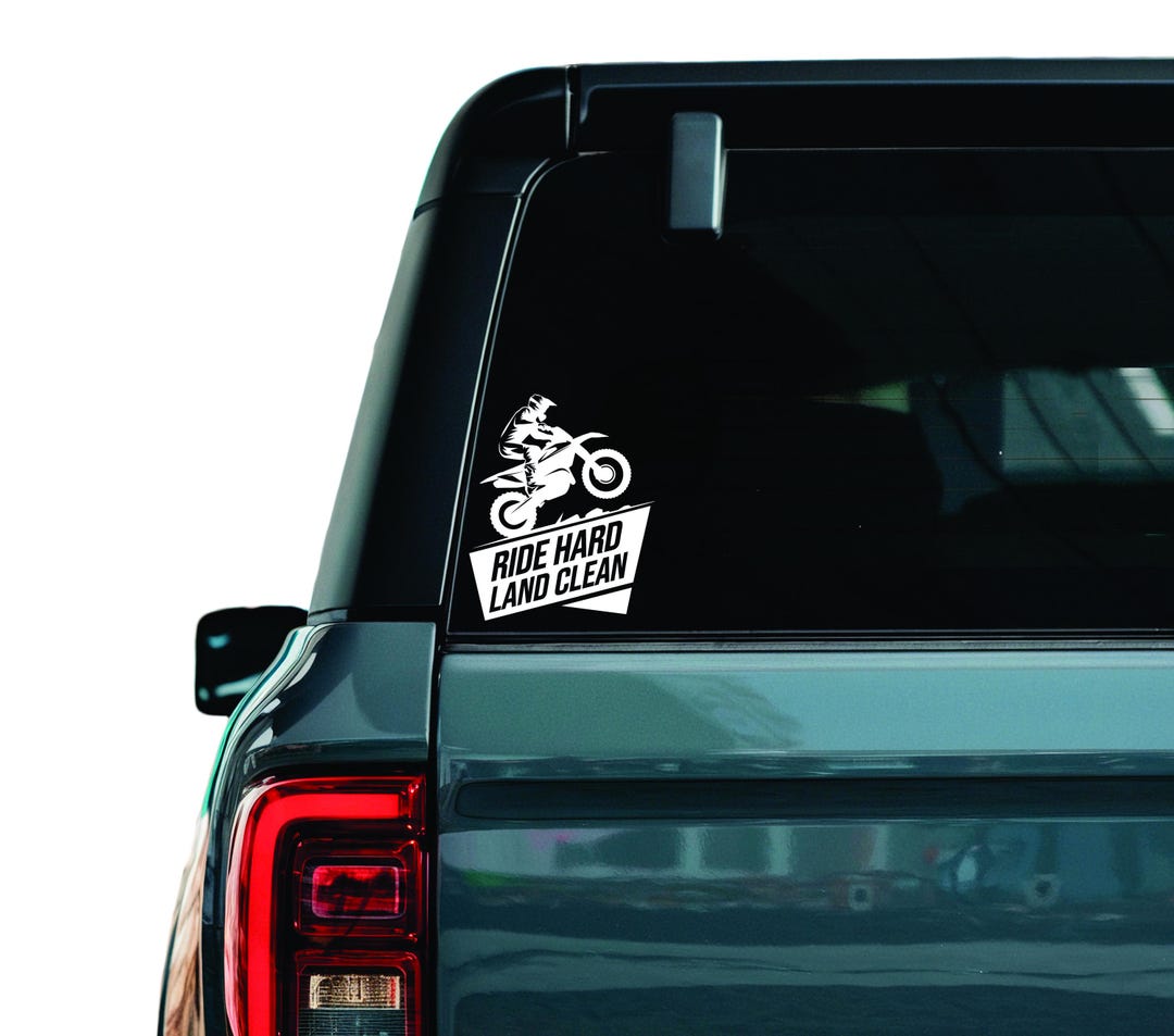 Ride Hard Land Clean Vinyl Decal, Motocross Sticker, off Road Bike Car ...