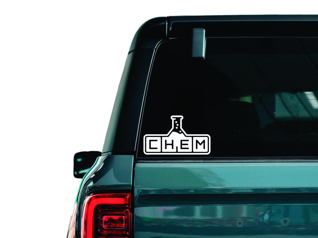 Chem Decal, Chem Sticker, Periodic Table Laptop Decal, Science Teacher ...