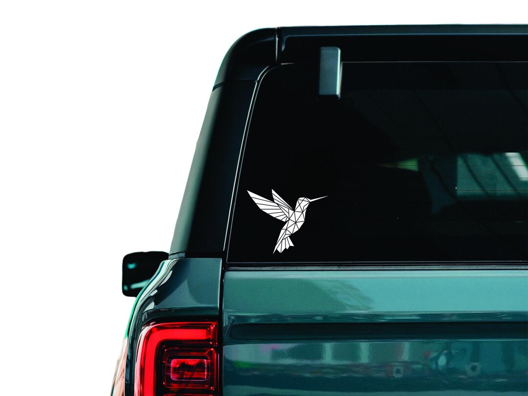 Hummingbird Vinyl Decal: Floral Bird Car Window Sticker - Etsy