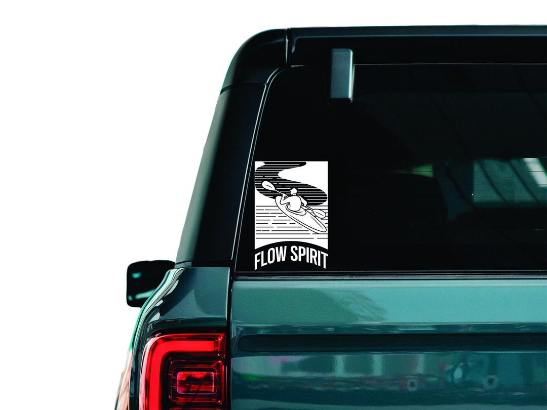 Flow Spirit - Kayaking Decal, Kayaker Sticker, Freestyle Kayaking ...