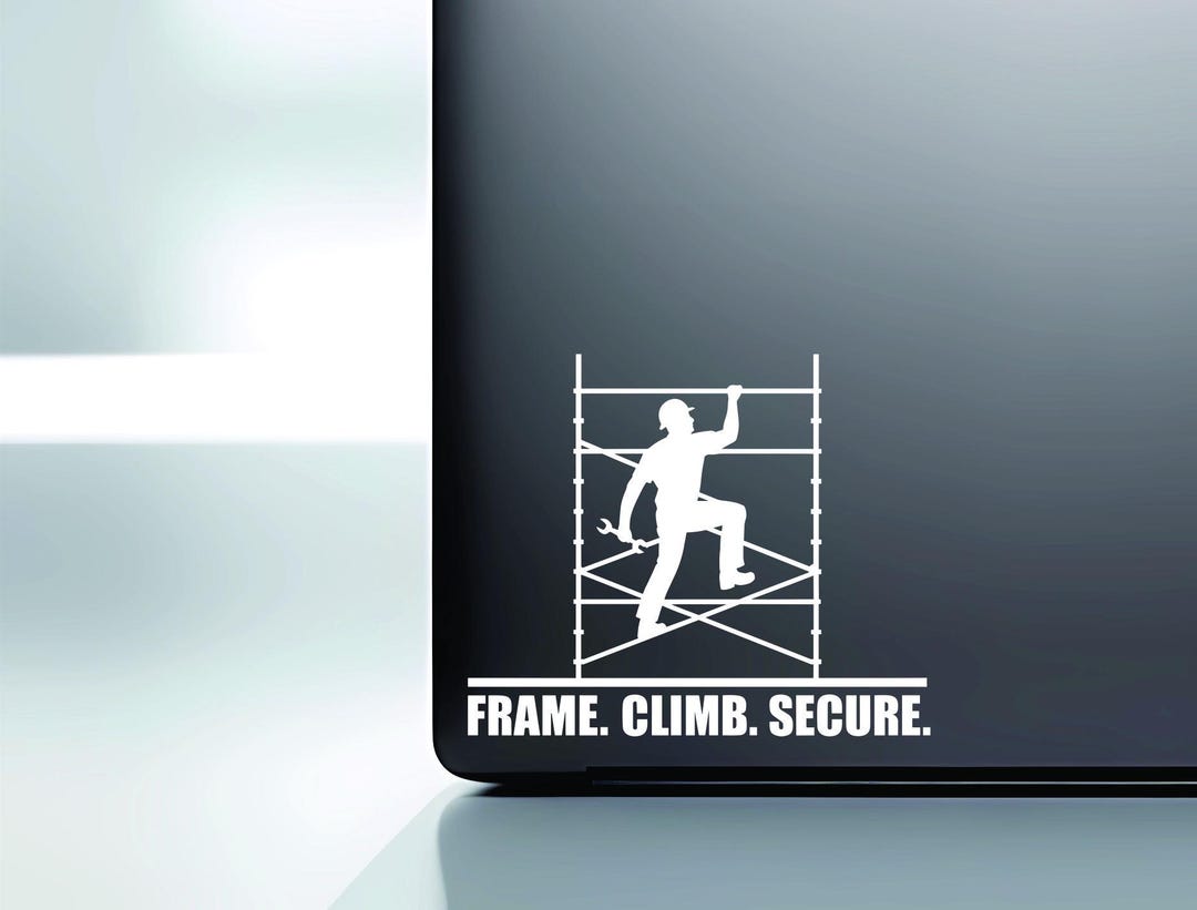 Scaffold Builder Vinyl Decal: Construction Worker Laptop, Car Sticker ...