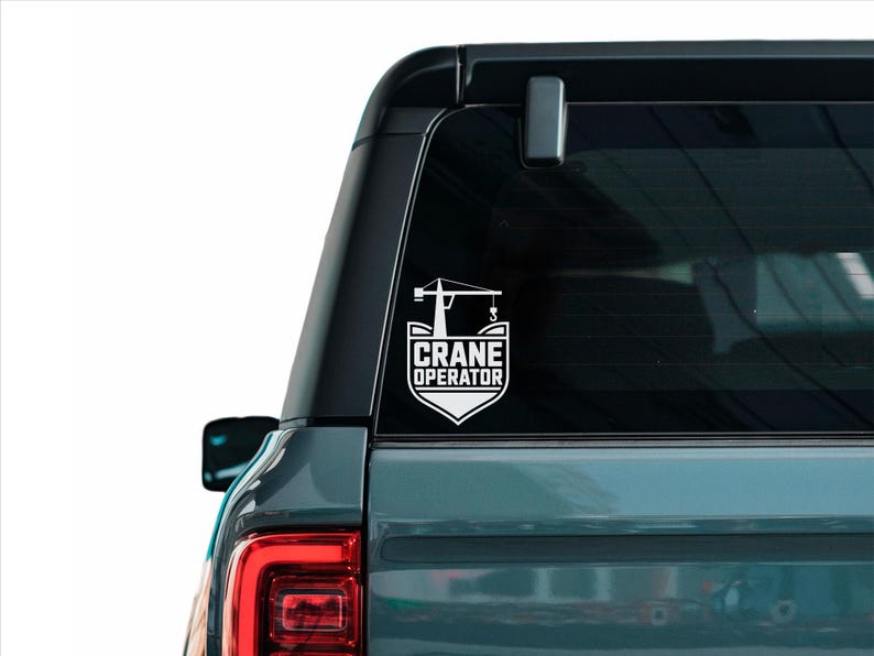 Crane Operator Vinyl Decal – Heavy Lifting Sticker for Crane Drivers ...