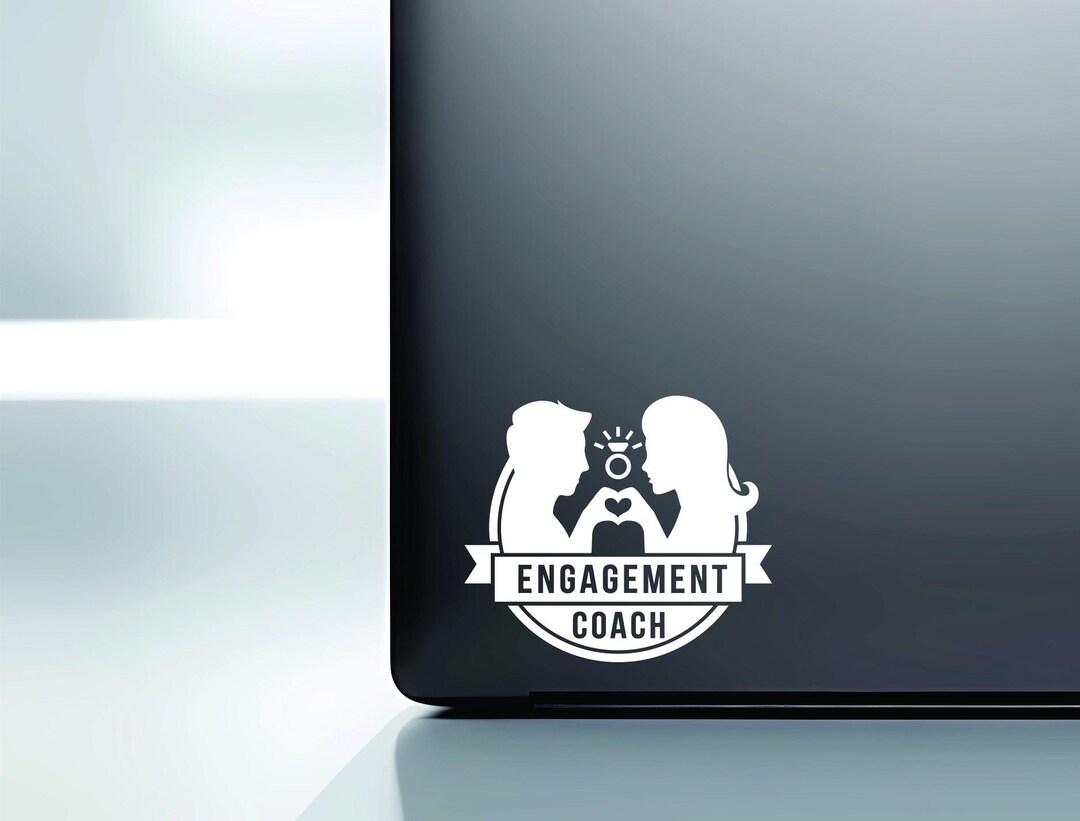 Engagement Coach Vinyl Decal – Wedding Sticker for Couples and Life ...
