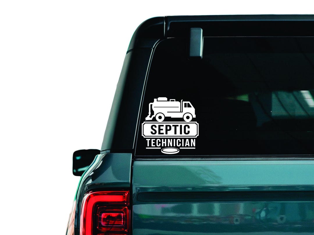 Septic Technician Decal, Septic System Tech Sticker, Onsite Wastewater ...