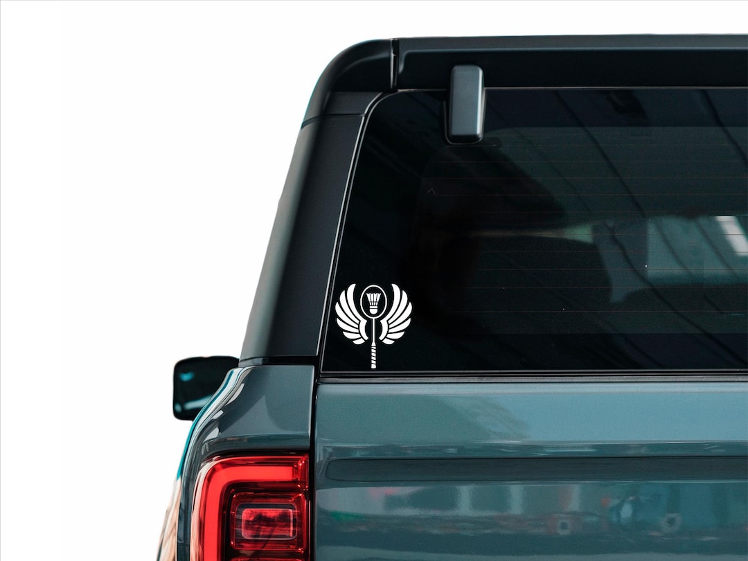 Badminton Vinyl Decal – Racket With Shuttlecock Sticker for Players and ...