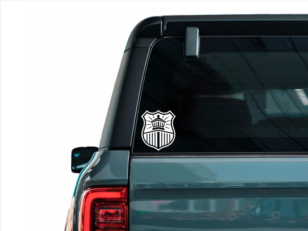 Correctional Officer Sticker – Guard Tower in Shield Emblem Vinyl Decal ...