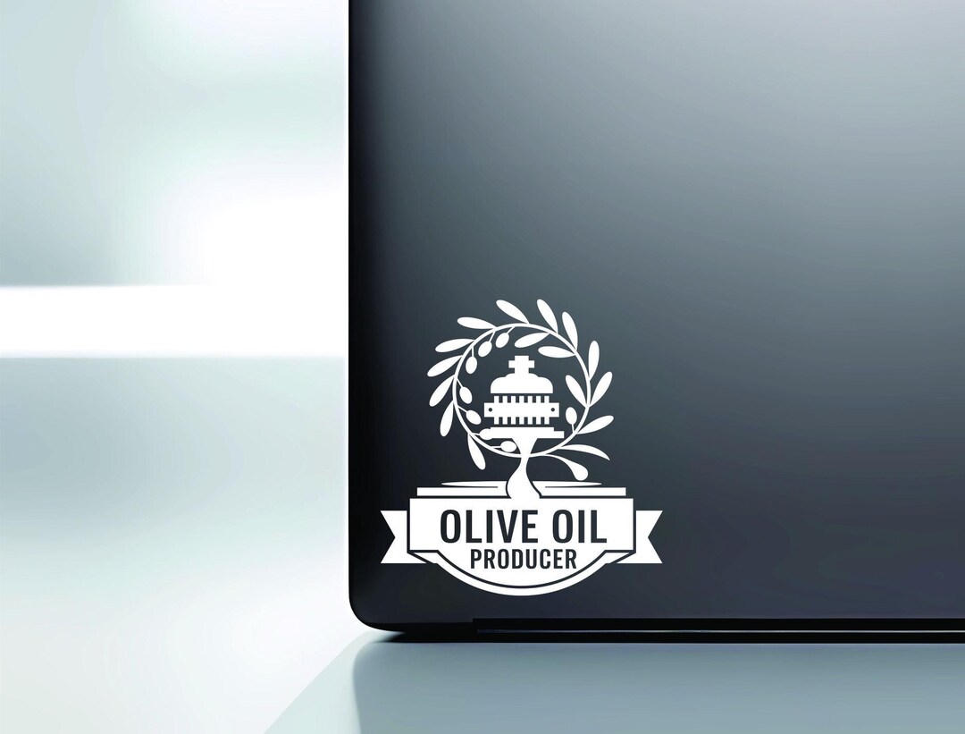 Olive Oil Producer Vinyl Decal – Mediterranean Sticker for Farmers and ...