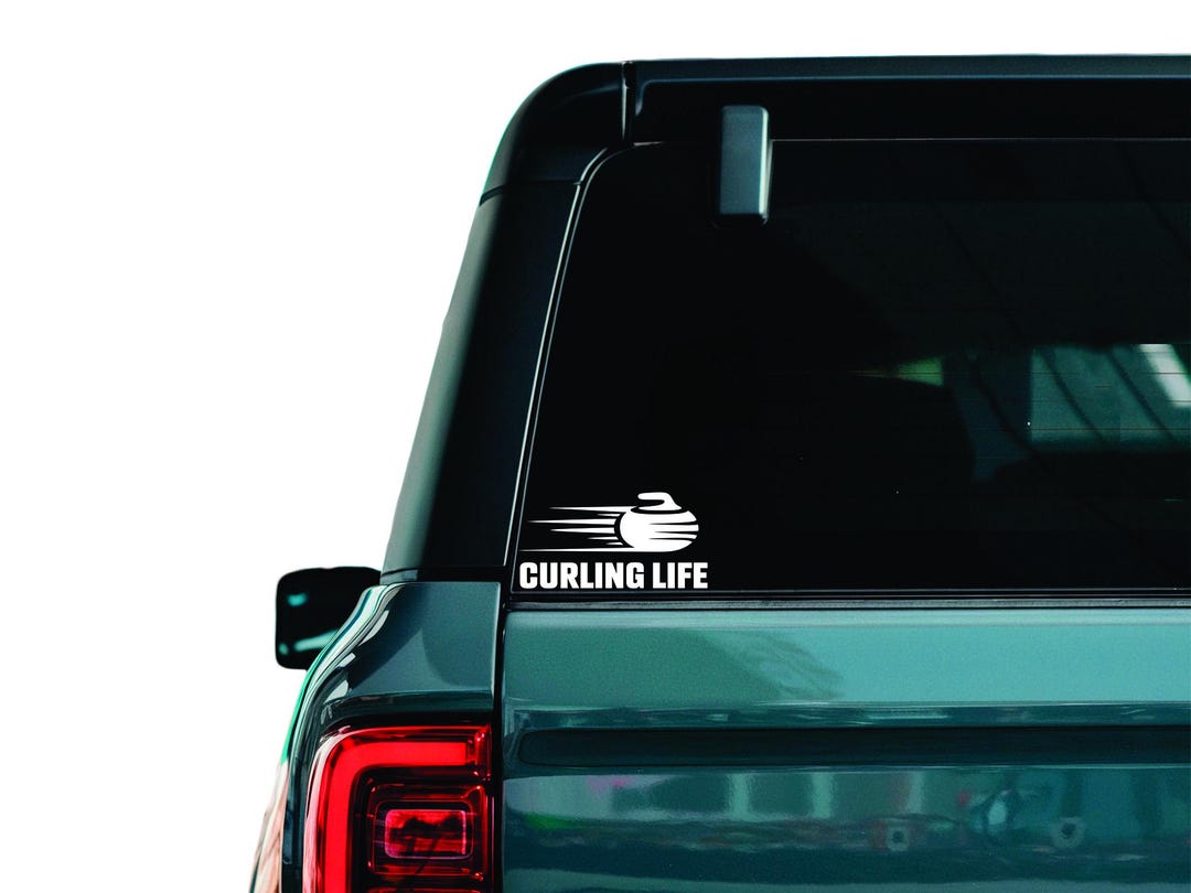 Curling Vinyl Decal Sticker: Laptop, Car, Window - Etsy