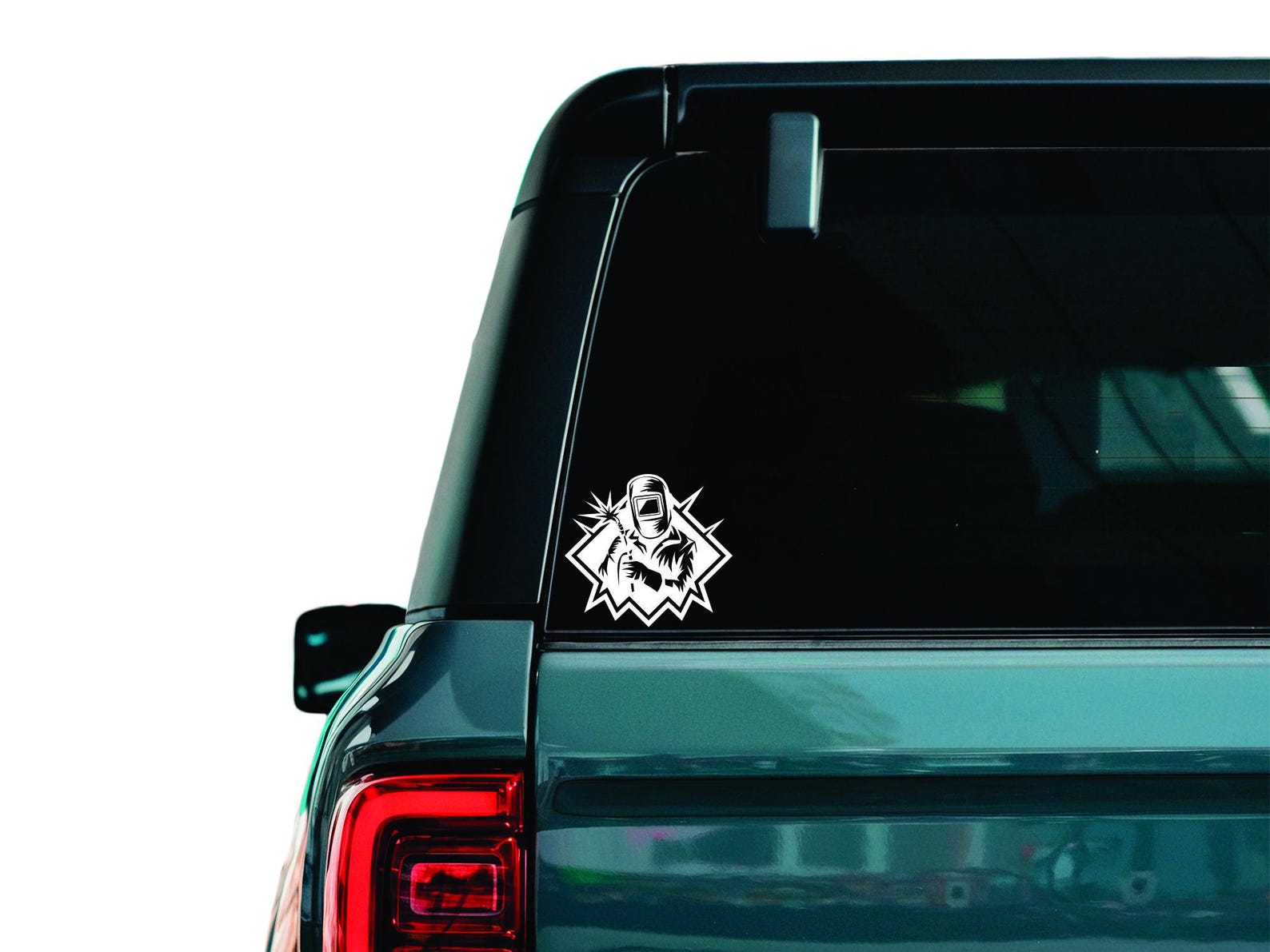 Welder at Work Decal, Welding Sticker, Industrial Welder Decal, Metal ...