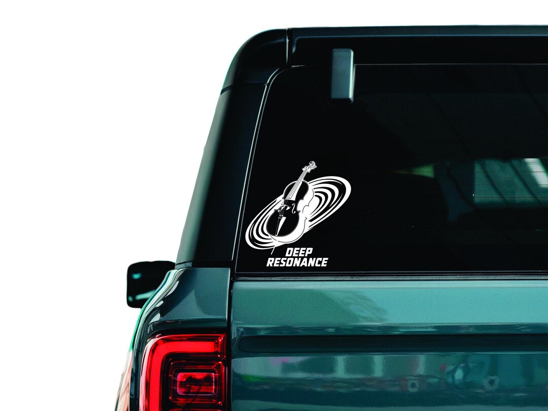 Deep Resonance - Cello Decal, Cellist Sticker, Cello Player Laptop Decal, Solo Cellist Sticker ...