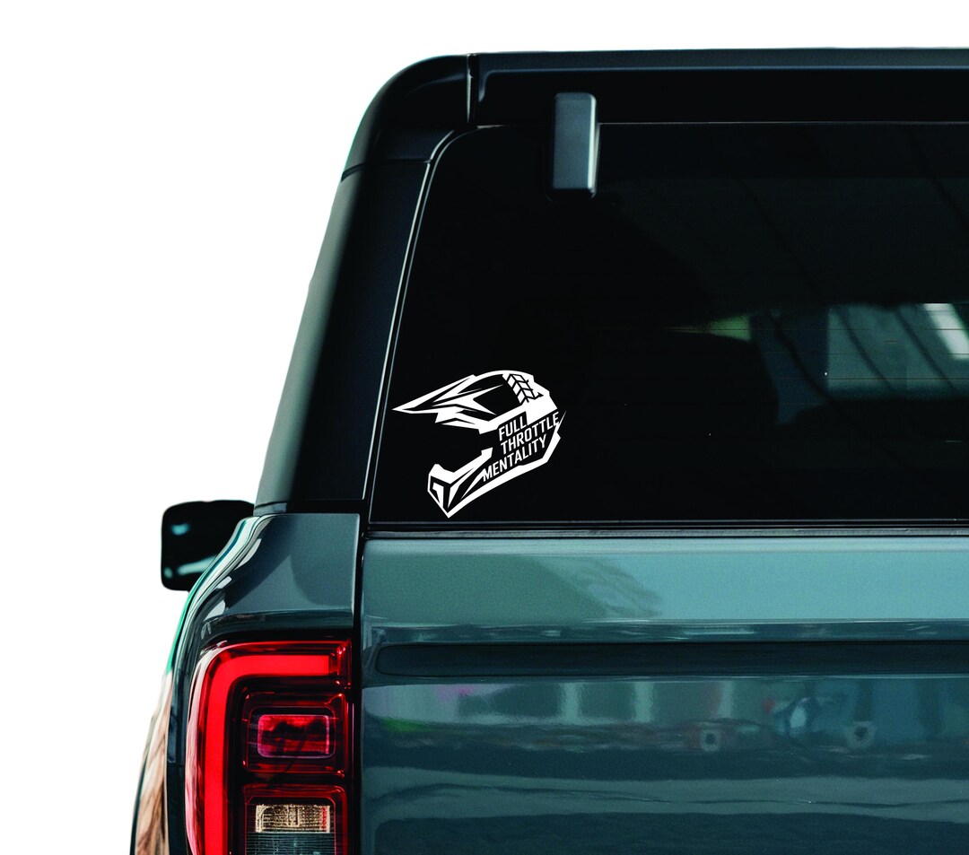 Full Throttle Mentality Vinyl Decal, Motocross Sticker, off Road Bike Car Decal, Dirt Bike ...