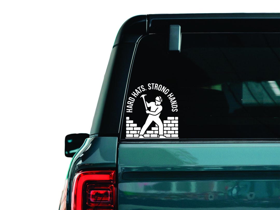 Construction Worker Decal, Construction Laborer Sticker, Builder Laptop ...