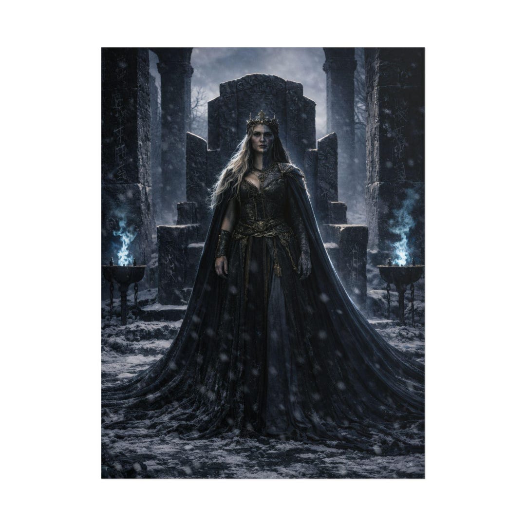 Norse Goddess Hel Poster, Underworld Wall Art, Mythology Wall Art, Dark ...
