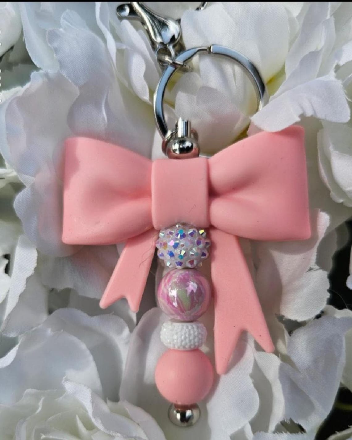 Bow and Beads Silcone Keychain and Accessories - Etsy