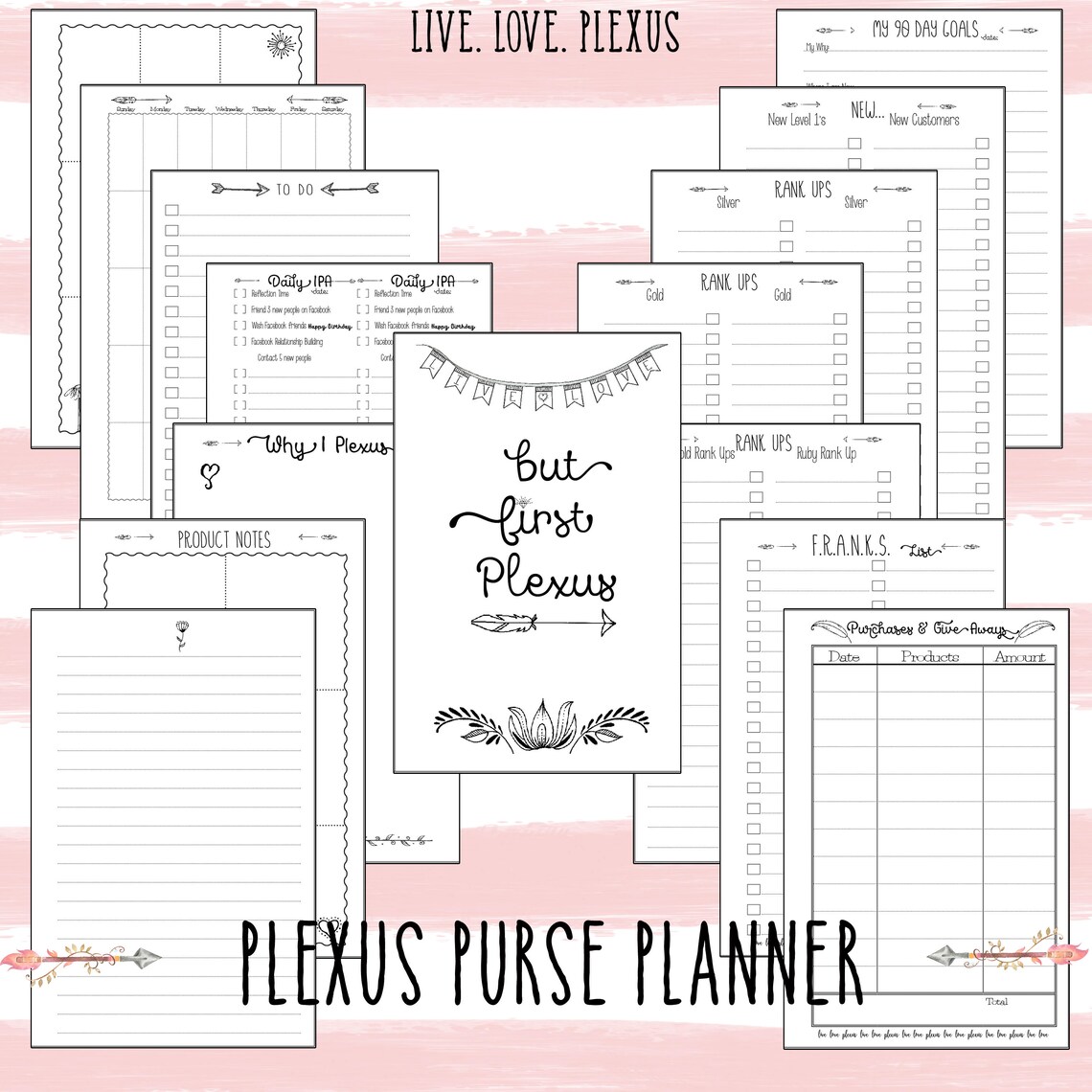 Purse Sized PLEXUS Planner // PLEXUS Organizer // Plexus | Etsy