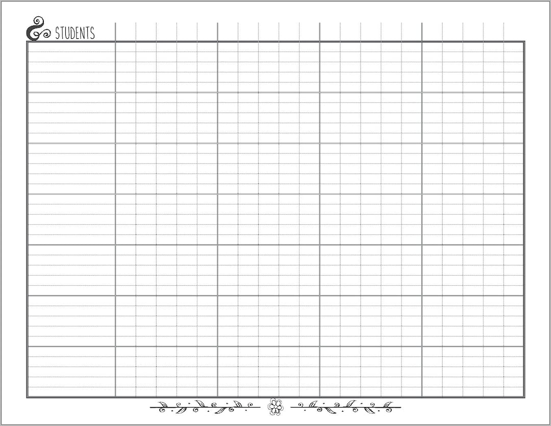 Grade Sheet (landscape)- Download - Etsy