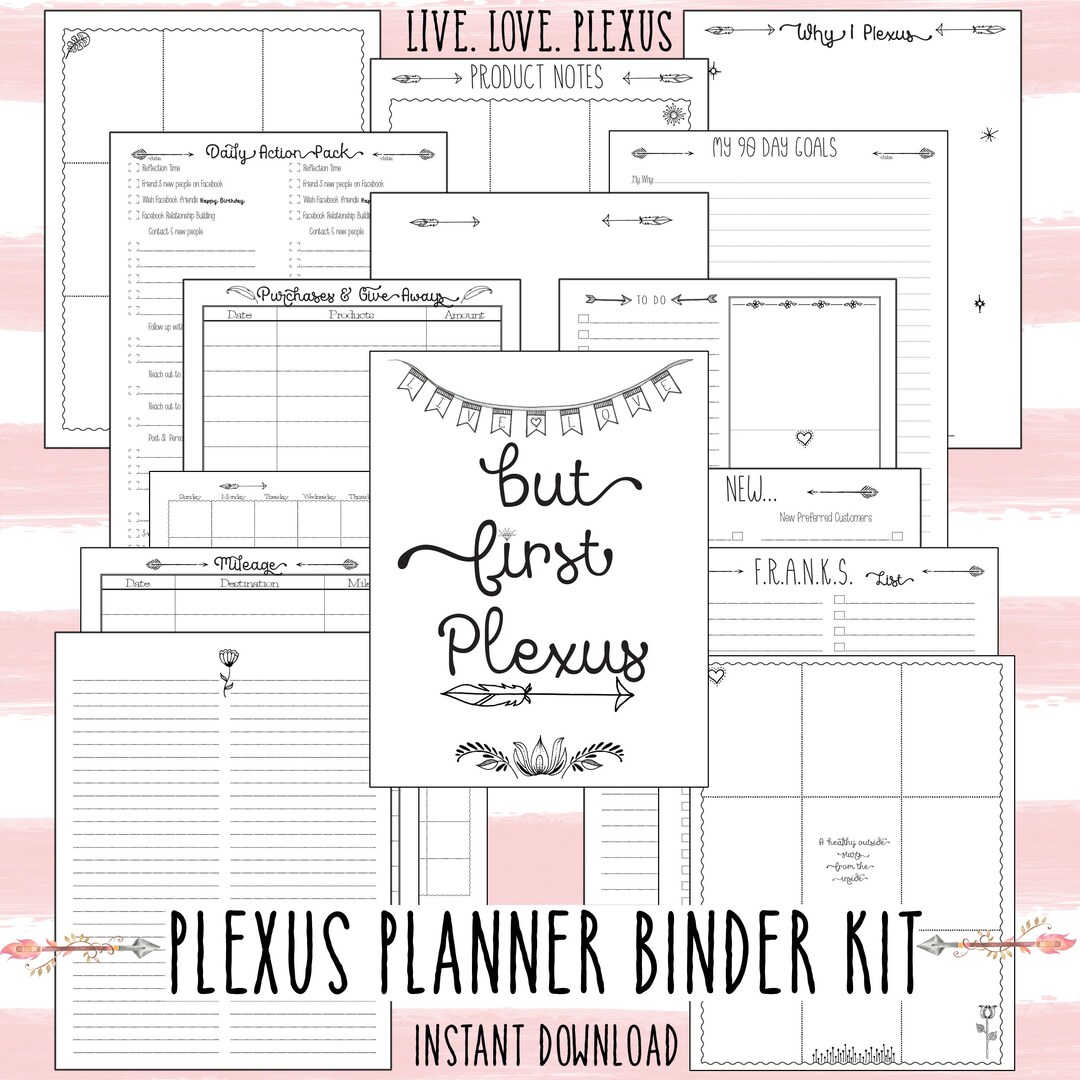 PLEXUS Printable Planner - Binder Pages // PLEXUS Organizer // Plexus ...