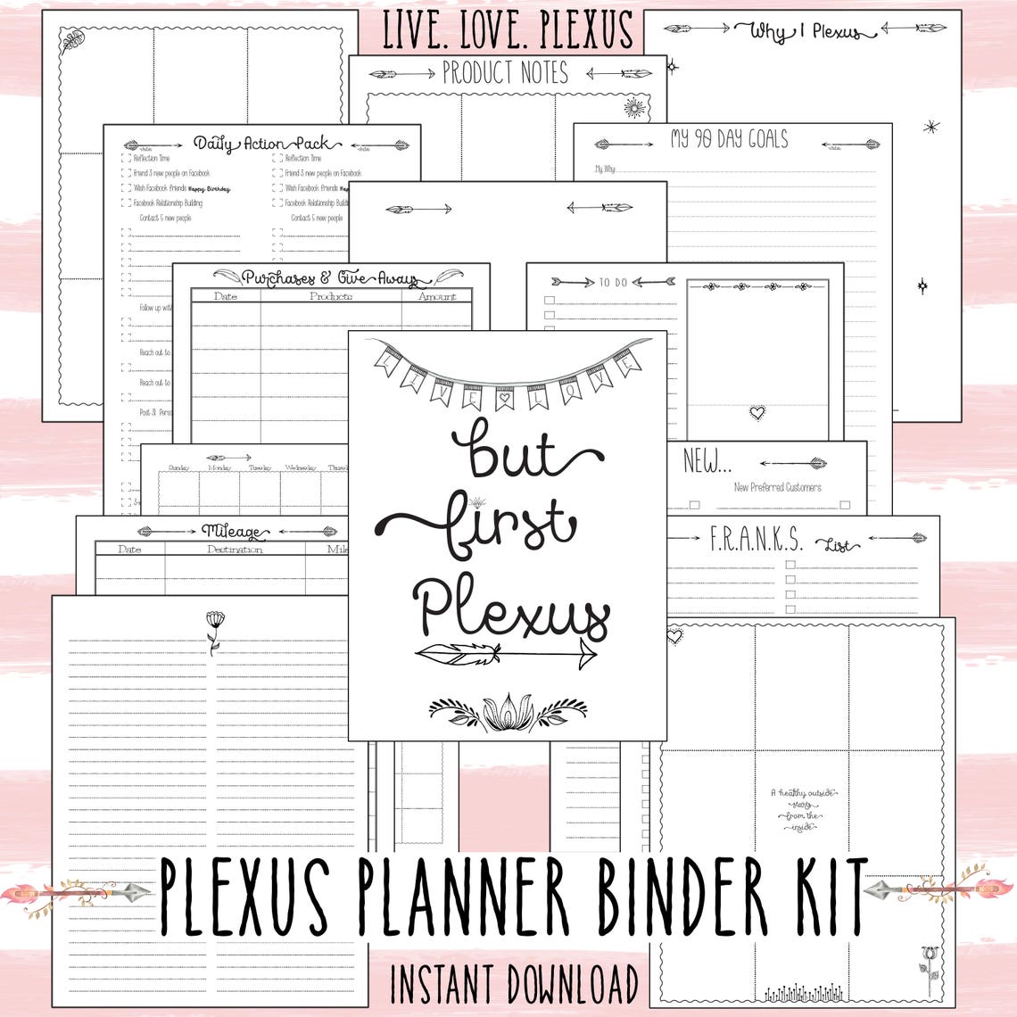 PLEXUS Printable Planner - Binder Pages // PLEXUS Organizer // Plexus ...
